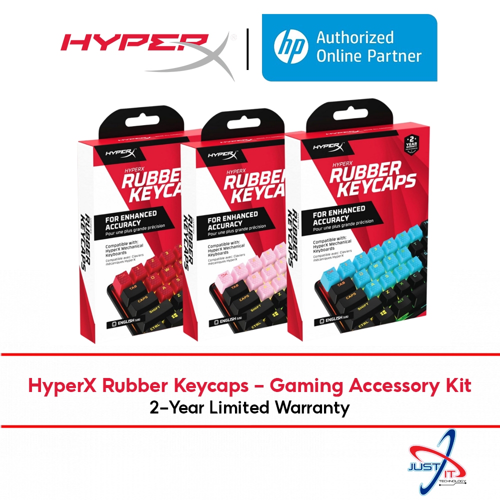 HYPERX RUBBER KEYCAPS - GAMING ACCESSORY KIT - (BLUE / PINK / RED ...