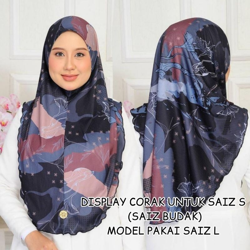 NEW TUDUNG BUDAK TUDUNG SARUNG CORAK 5D/TUDUNG LAYLA PLEATED BUDAK ...