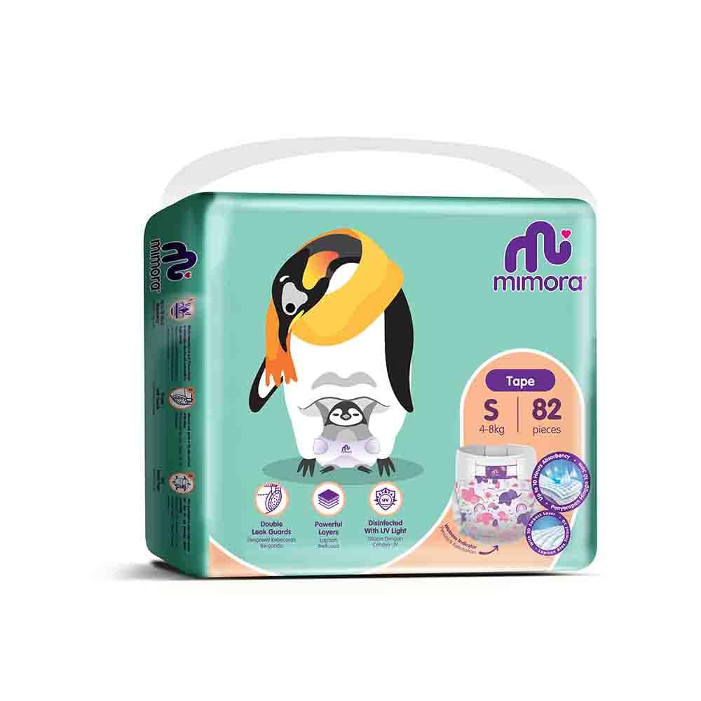 Mimora Chlorine Free Tape Diapers S82 | Shopee Malaysia
