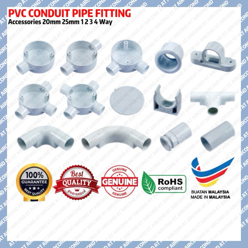 PVC Conduit Pipe Fitting Accessories 20mm 25mm 1 2 3 4 Way Box Tee ...