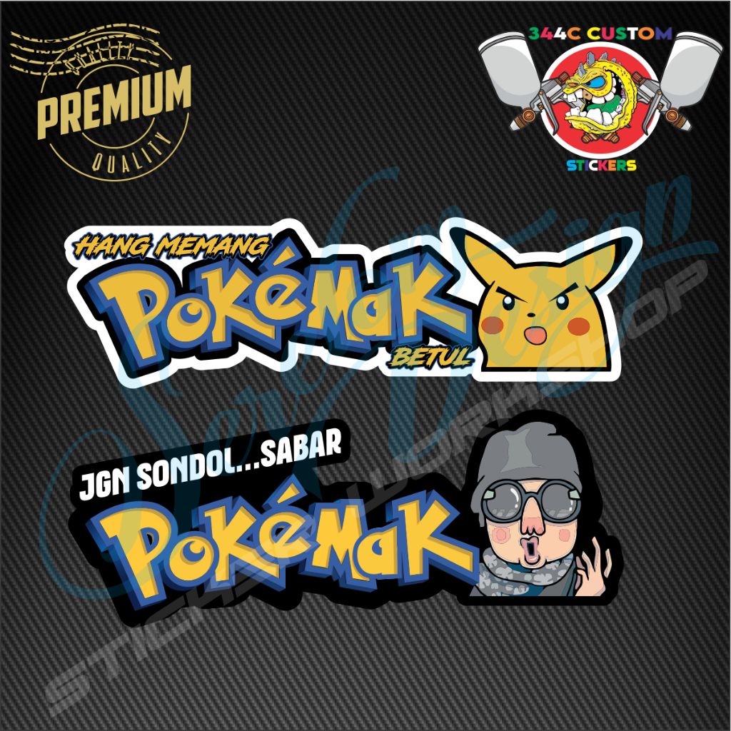 Sticker Kereta Motor Helmet Laptop Kelakar Pokemon Betul Accessories ...