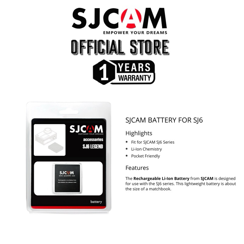 SJ6 LEGEND SJ6 BATTERY ORIGINAL (1 YEARS WARRANTY) | Shopee Malaysia