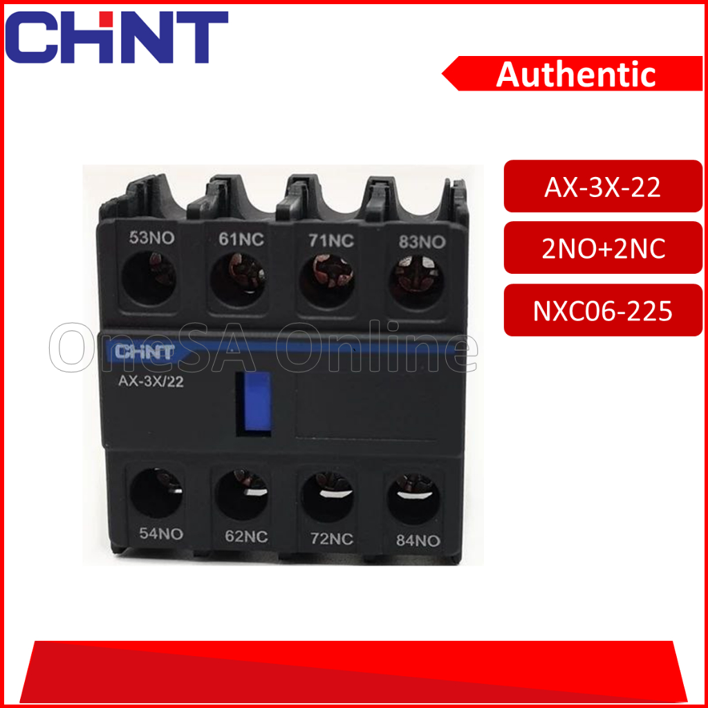 CHINT AUX CONTACT FRONT MOUNT 1NO+1NC.2NO+2NC(CHINT-AX-3X/11,22 ...