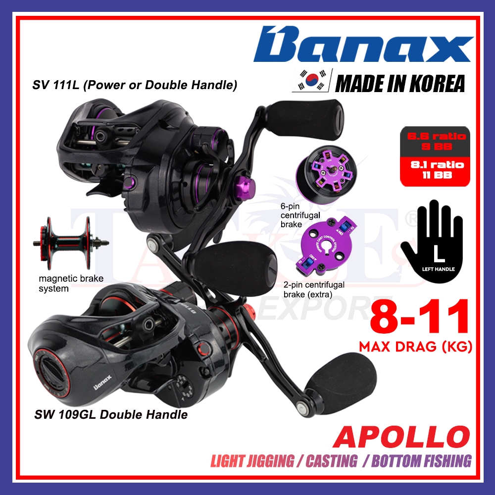 Banax Apollo SW 109GL 111L Mesin Pancing Baitcasting (Korea)| 8-11kg ...