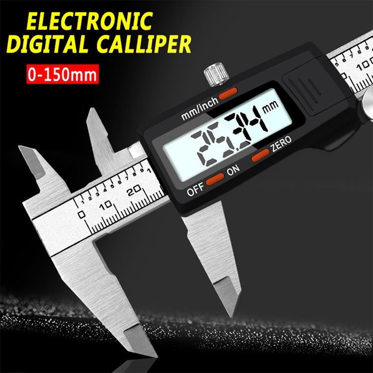 MKR High Quality Digital Vernier Caliper 0-150mm Ruler Metal Carbon ...
