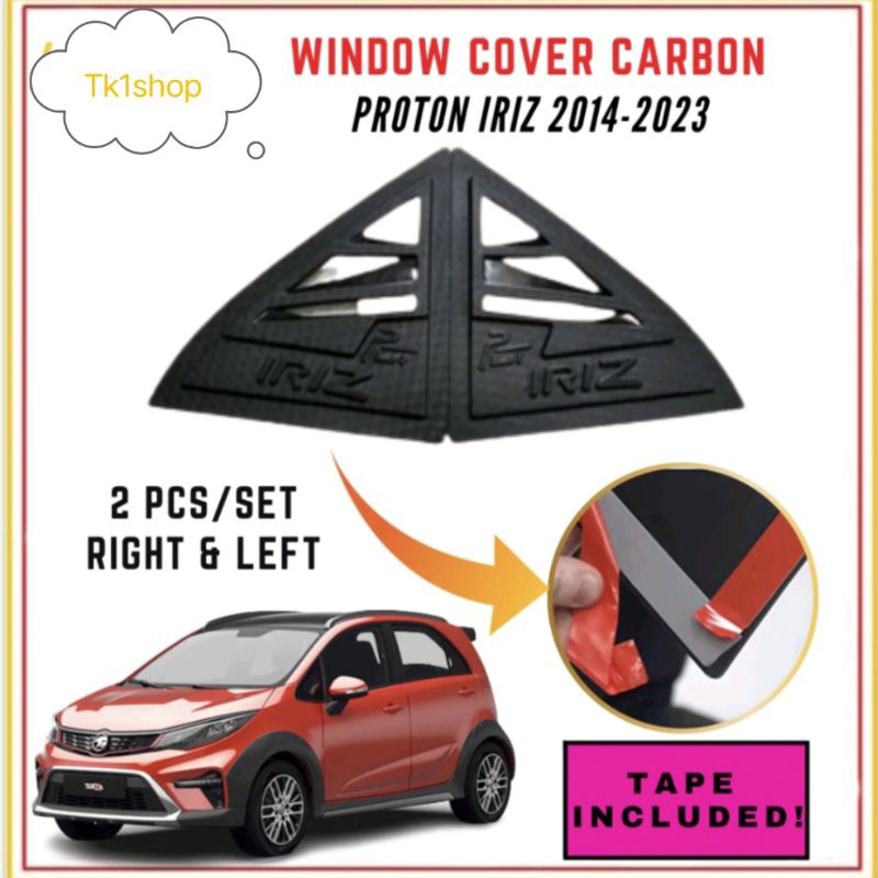 Proton Iriz Triangle Window Covers Protector Carbon Design | Shopee ...