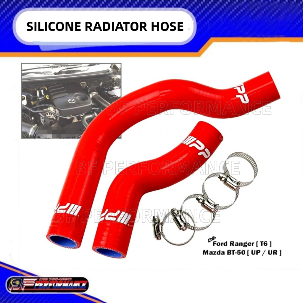 FORD RANGER T6 T7 T8 2.2 MAZDA BT50 RADIATOR HOSE SILICONE UPPER LOWER TOP BOTTOM CLIP CLAMP 4X4 ...