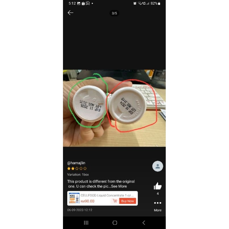 cellfood fake bottle identify | Shopee Malaysia