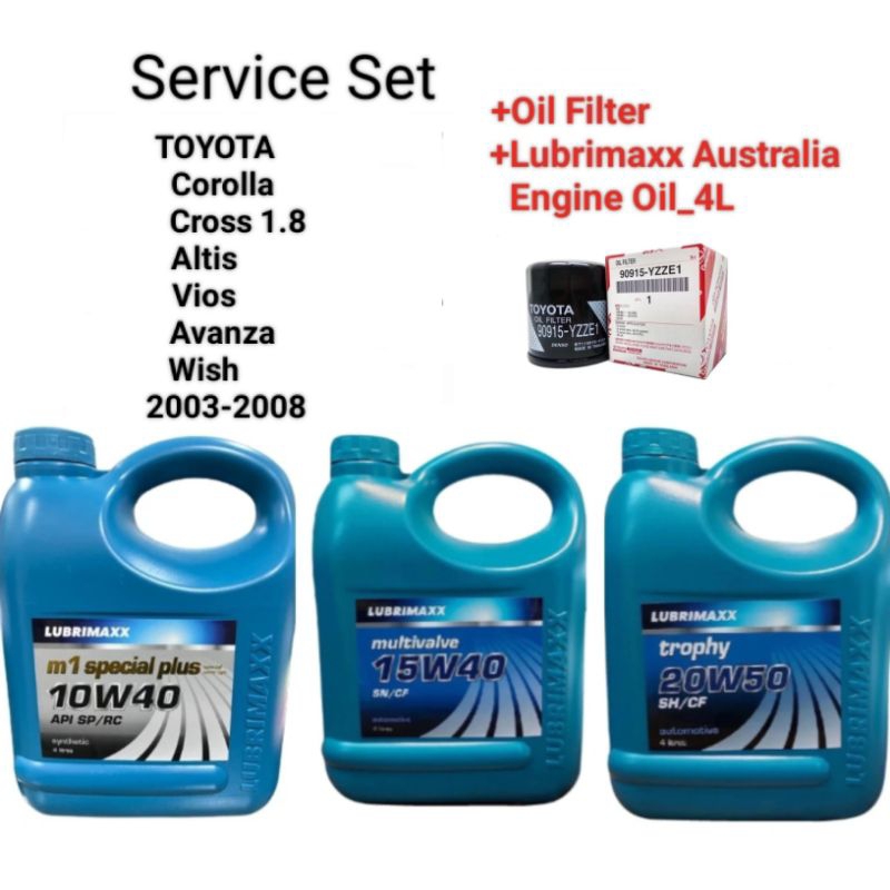 TOYOTA Corolla Cross 1.8 Altis Vios Avanza Wish 2003-2008 Oil Filter ...
