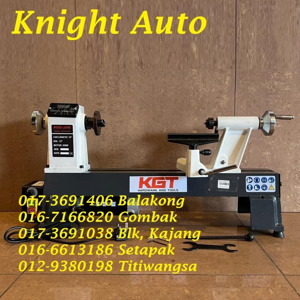 KGT Variable Speed Mini Wood Lathe Machine 12'' x 18'' 550W ID34137 ...