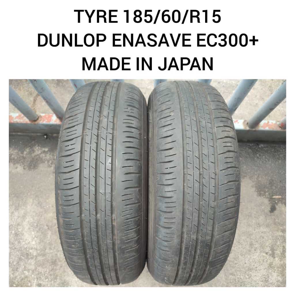 🇯🇵🇯🇵 Tyre 185/60/R15 Dunlop Enasave EC300+ Used Tyre / Used Tayar / Used Tire | Shopee Malaysia