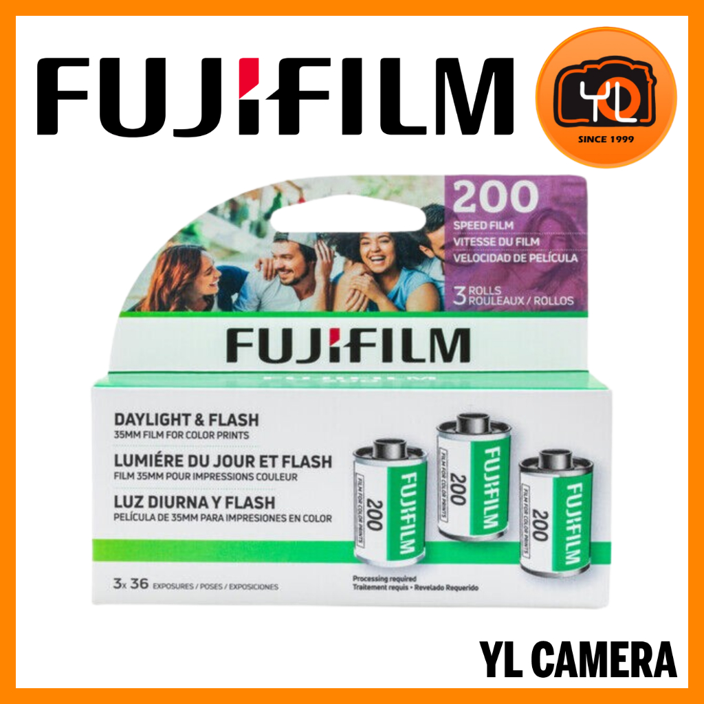 FUJIFILM 200 Color Negative Film (35mm Roll Film, 36 Exposures, 3-Pack ...