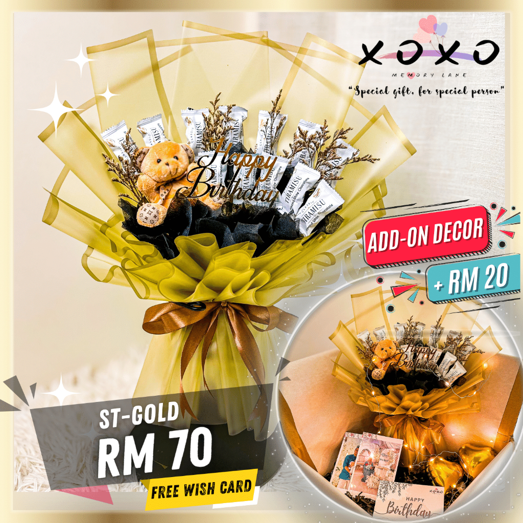 Chocolate Bouquet Surprise Birthday Gift Hadiah Birthday Bunga ...
