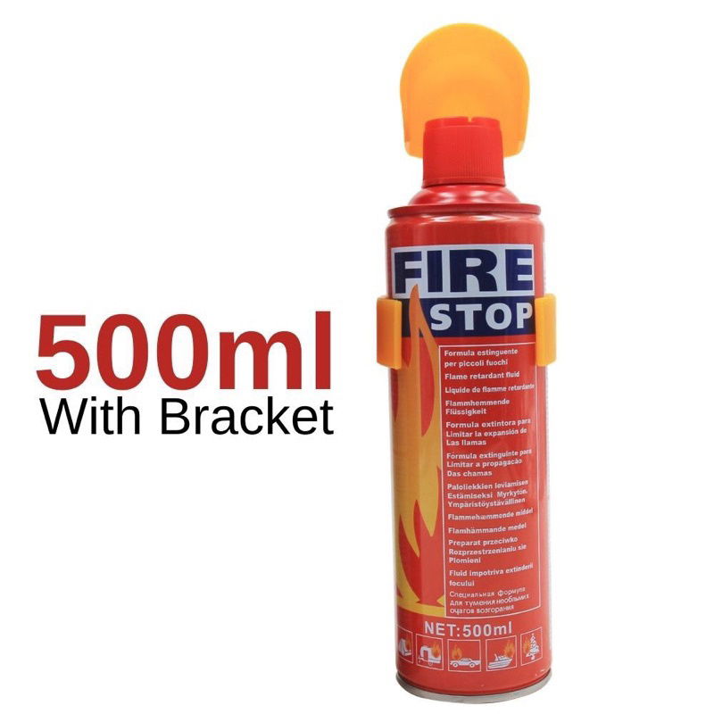 (500ml) Portable Mini Car Fire Extinguisher Fire Stop Foam Spray Fire ...