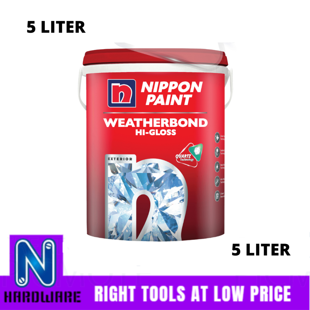 Nippon Paint Weatherbond Hi-Gloss (Quartz) Exterior Wall Paint / Cat ...
