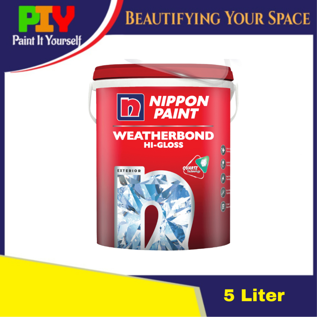 Nippon Paint Weatherbond Hi-Gloss (Quartz) Exterior Wall Paint / Cat ...