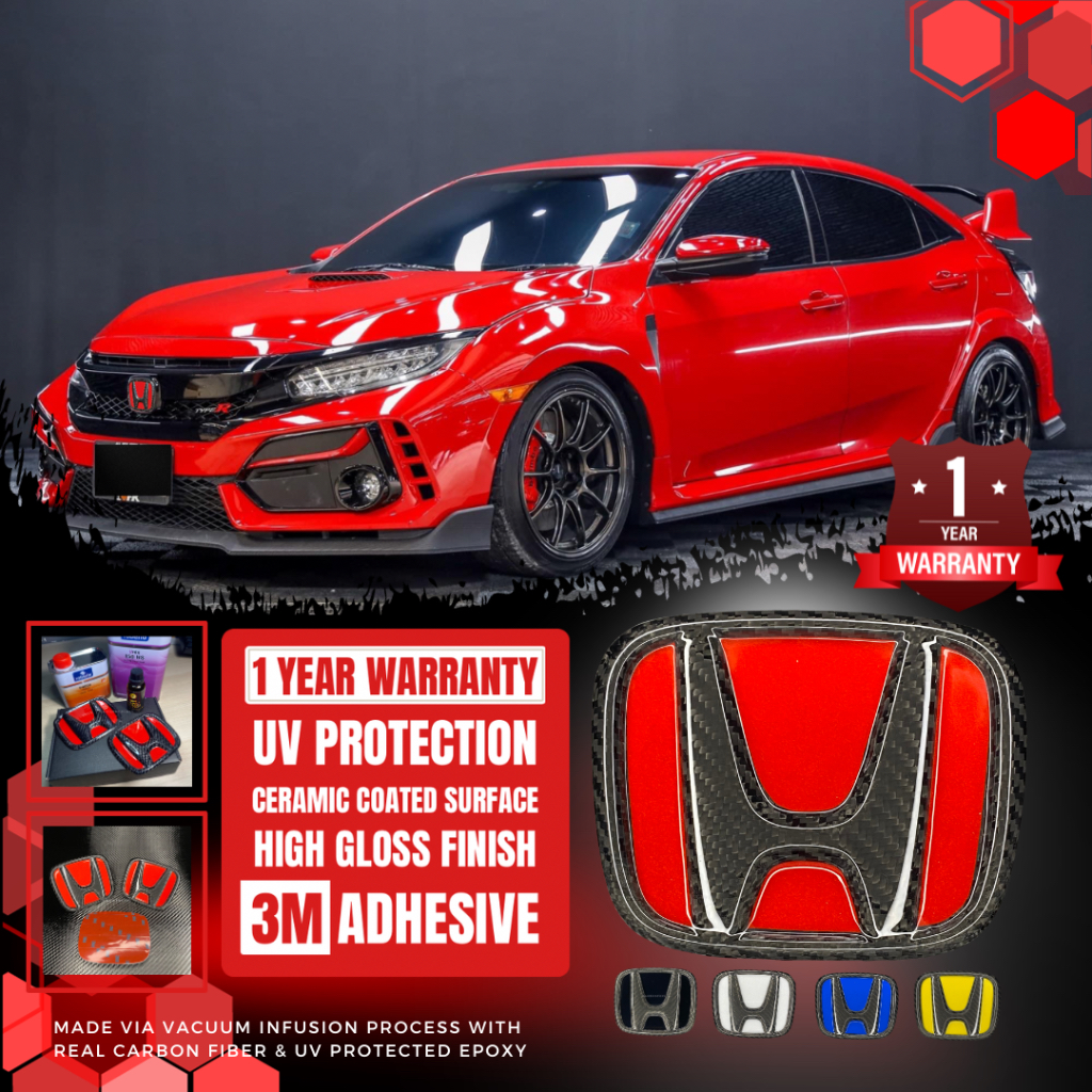 Honda Civic FK8 type R logo carbon fiber emblem FK8R | Shopee Malaysia