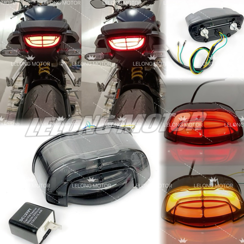 Motorcycle LED Rear Brake Tail Light Lamp Taillight For HONDA CB650R ...