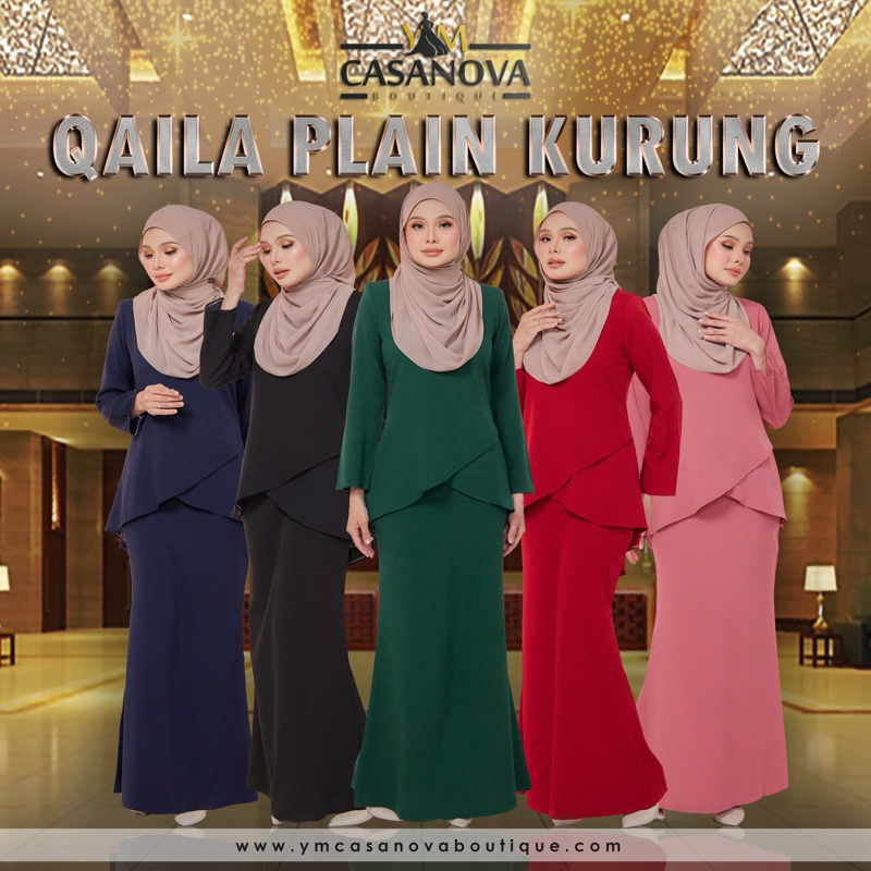 👗 New Design Raya 2024 Qaila Plain kurung Promosi 🔥 Hot Item | Shopee ...