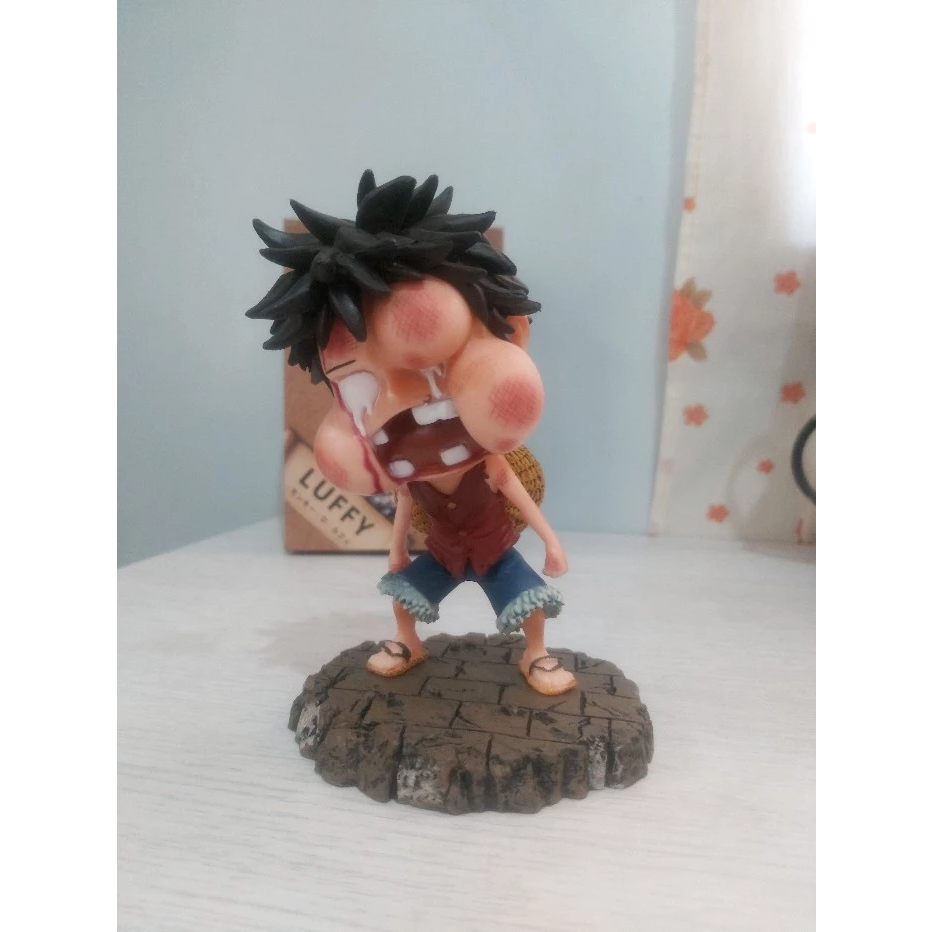 Children Toys - One Piece - Monkey D.Luffy Swollen Face Action Figure ...