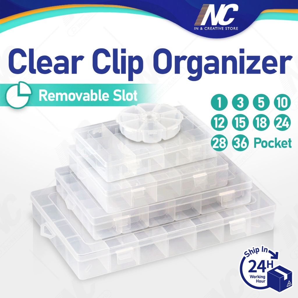 Removable Clip Storage Box for Organizer Stickers, Jewellery, Pills ...