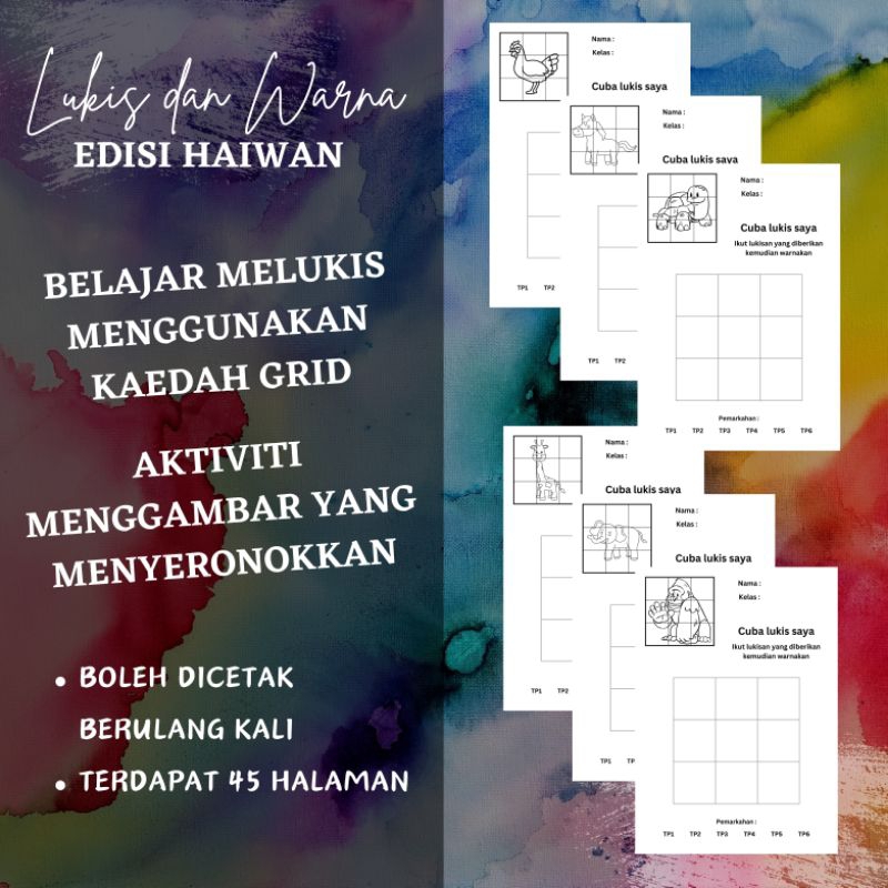 45 Template melukis (How To Draw) edisi haiwan | Shopee Malaysia