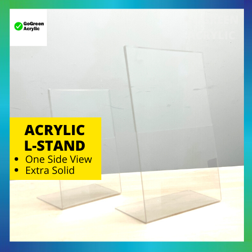 Acrylic Display Stand A4/A5/A6 ** BOTH SIDE VIEW + Extra Stable + Extra ...