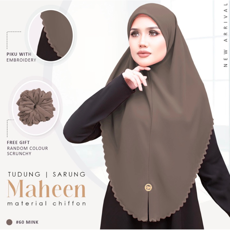 *Hot Arrival* MAHEEN Tudung Sarung with Embroidery SULAM Piku ( Free Gift SCRUNCHY ) by Zoe ...