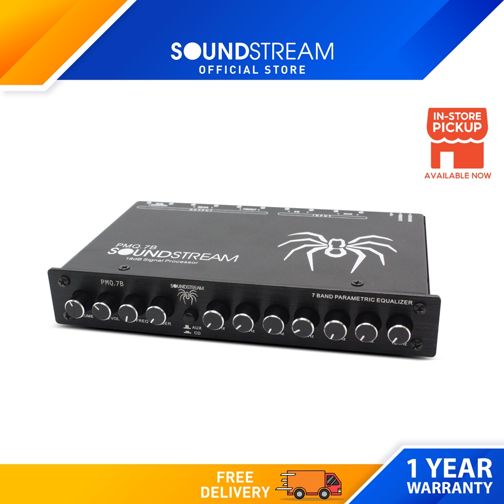 SOUNDSTREAM 7 Band Parametric Pre-Amp with Subwoofer Output PMQ.7B ...