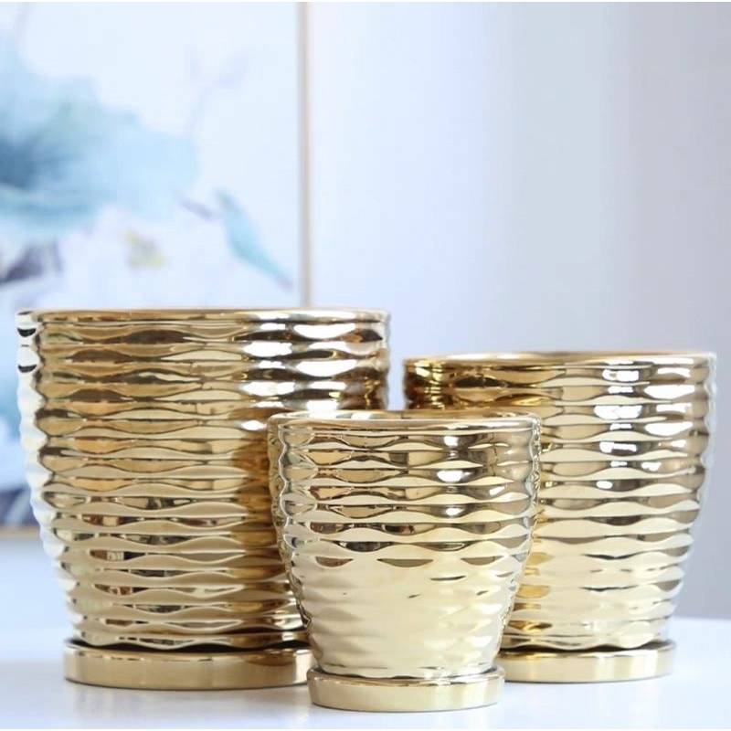 Gold Vase 🇲🇾 Premium Ceramic Vase / Pasu Seramik / Flower Pot / Pasu ...