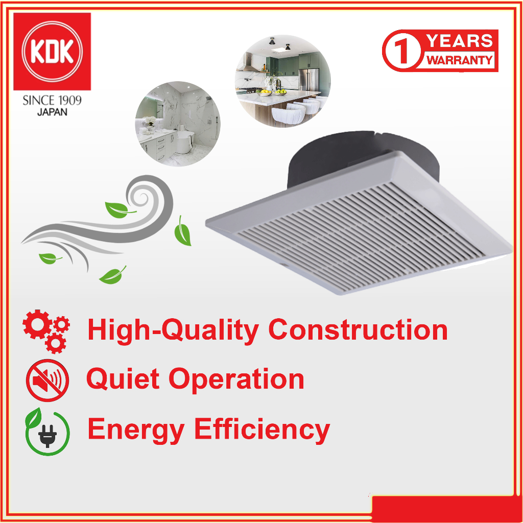 KDK 10" Ceiling Mounted Exhaust Fan 25TGQ7 | Shopee Malaysia