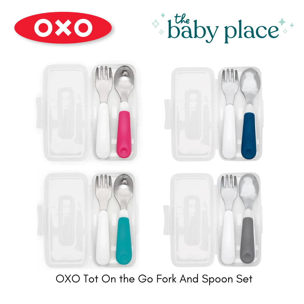 OXO Tot On the Go Fork And Spoon Set | Shopee Malaysia