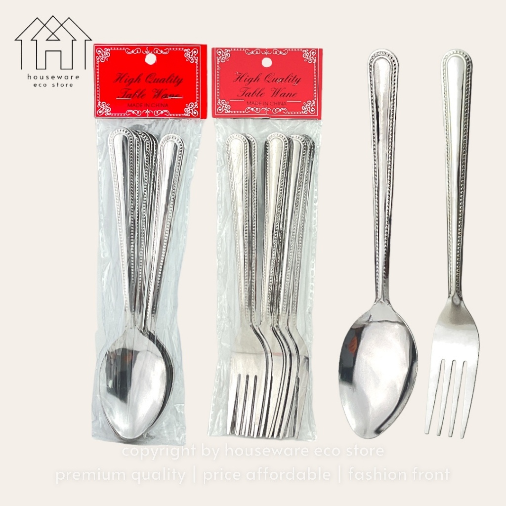 Stainless Steel Cutlery Table Dinner Spoon / Fork Steak / Dessert Soup ...