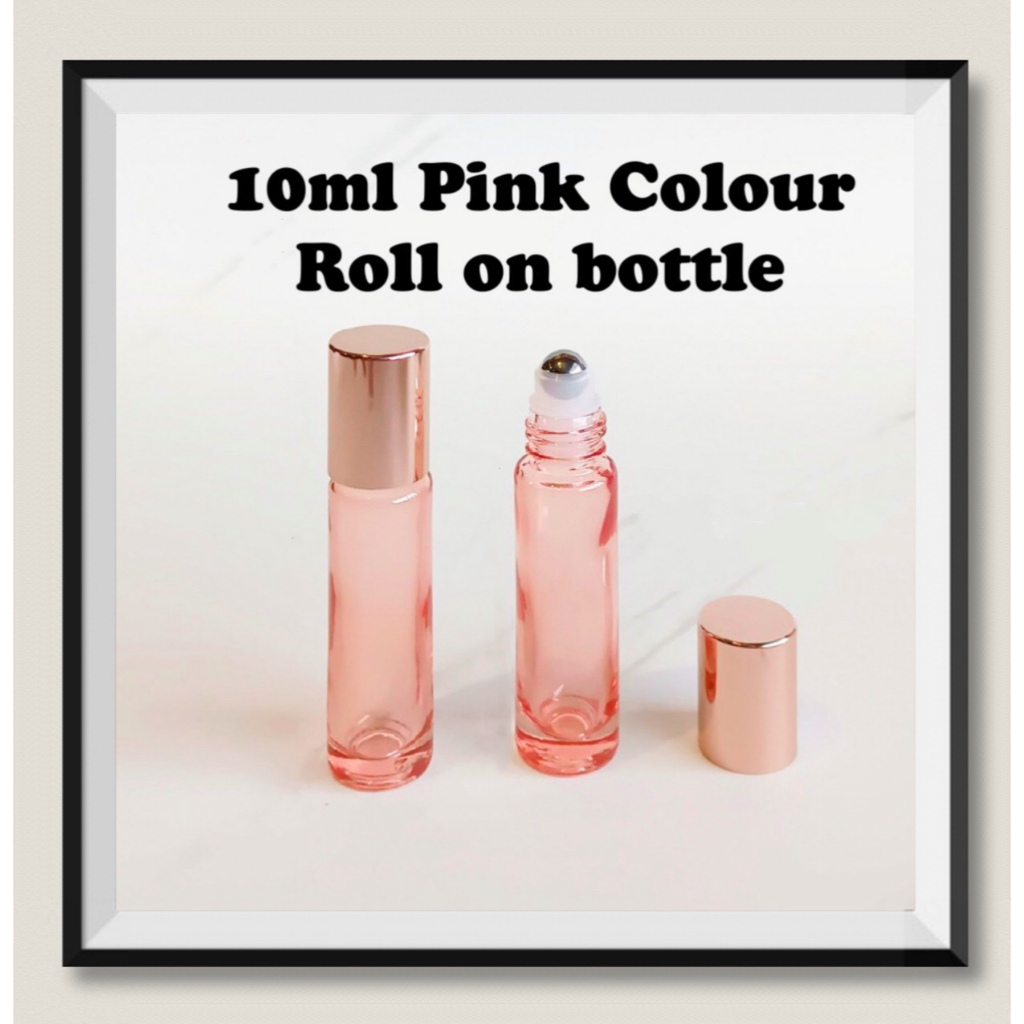 10ml Pink Colour Empty Bottle Thick Metal / Roller Roll on Bottle / Empty Roller Bottle 10ml ...