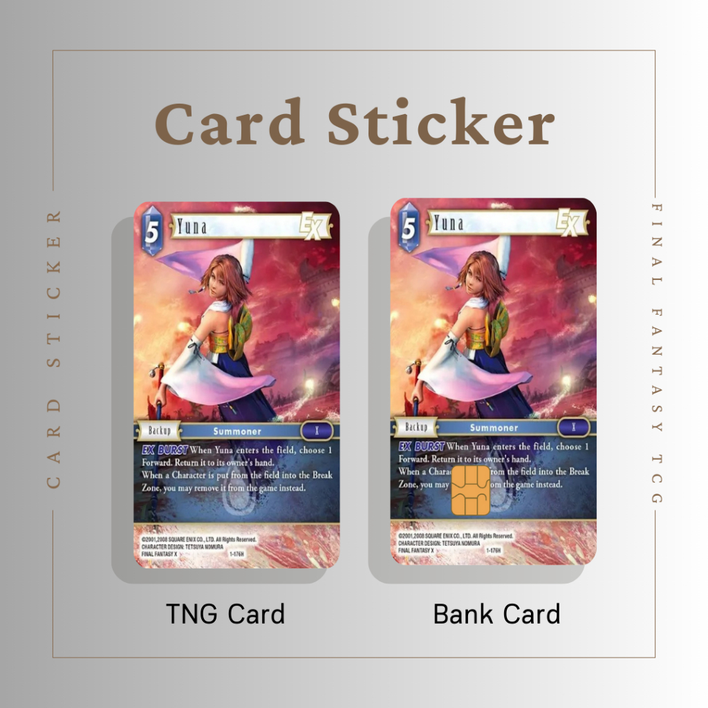 FINAL FANTASY TCG CARD STICKER - TNG CARD / NFC CARD / ATM CARD ...