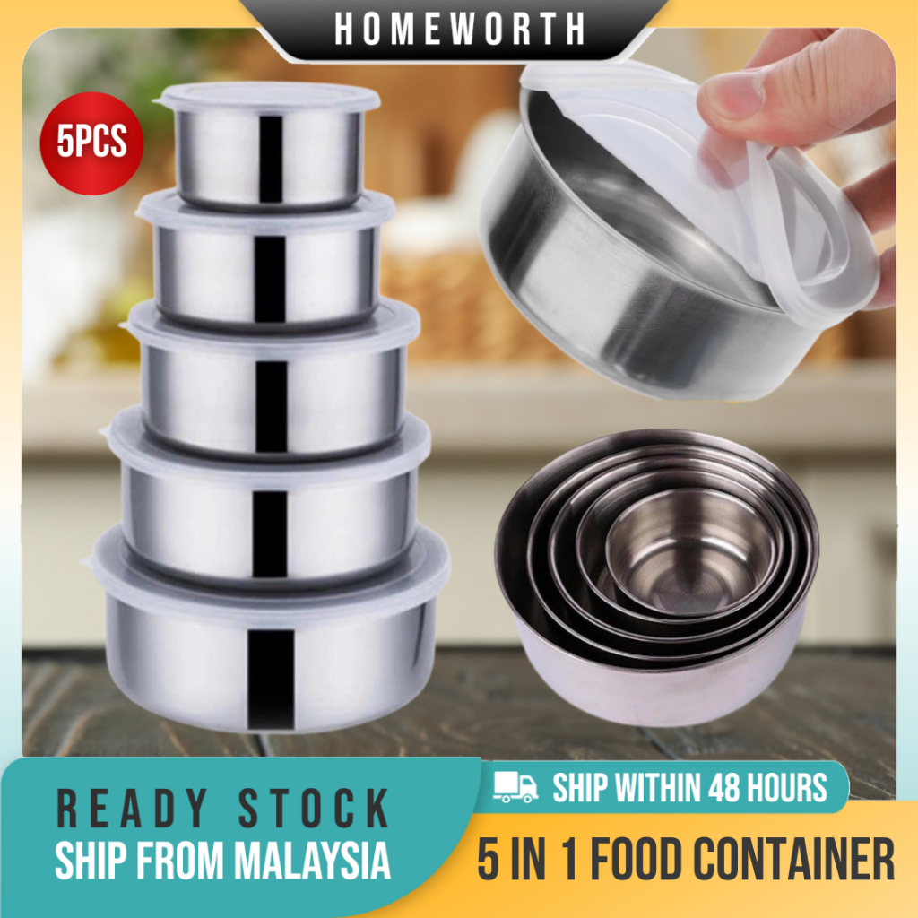 HOMEWORTH 5 In 1 Multipurpose Stainless Steel Pot With Lid Periuk Masak ...