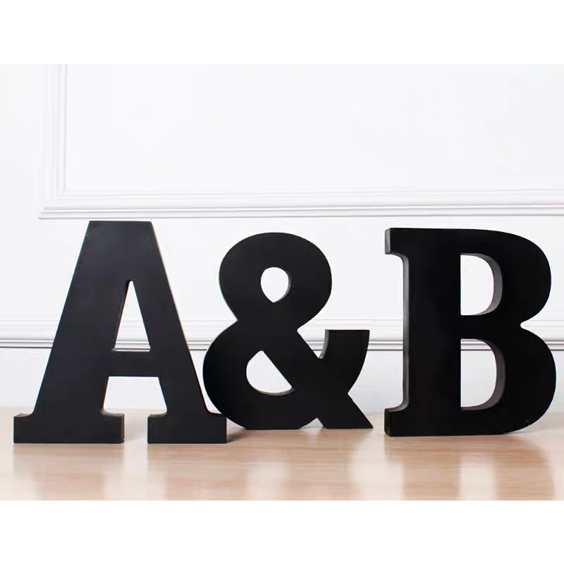Black H8cm Waterproof Alphabet ABC Letter Box Huruf Hiasan Dinding ...