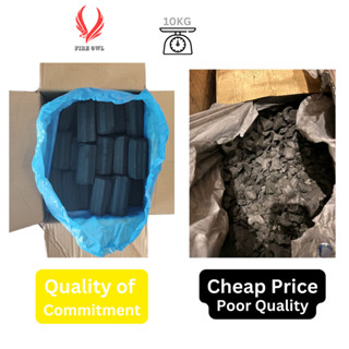 Smokeless Charcoal Briquette 10KG Export Grade /Arang kayu Tanpa Asap/natural wood+coconut shall ...