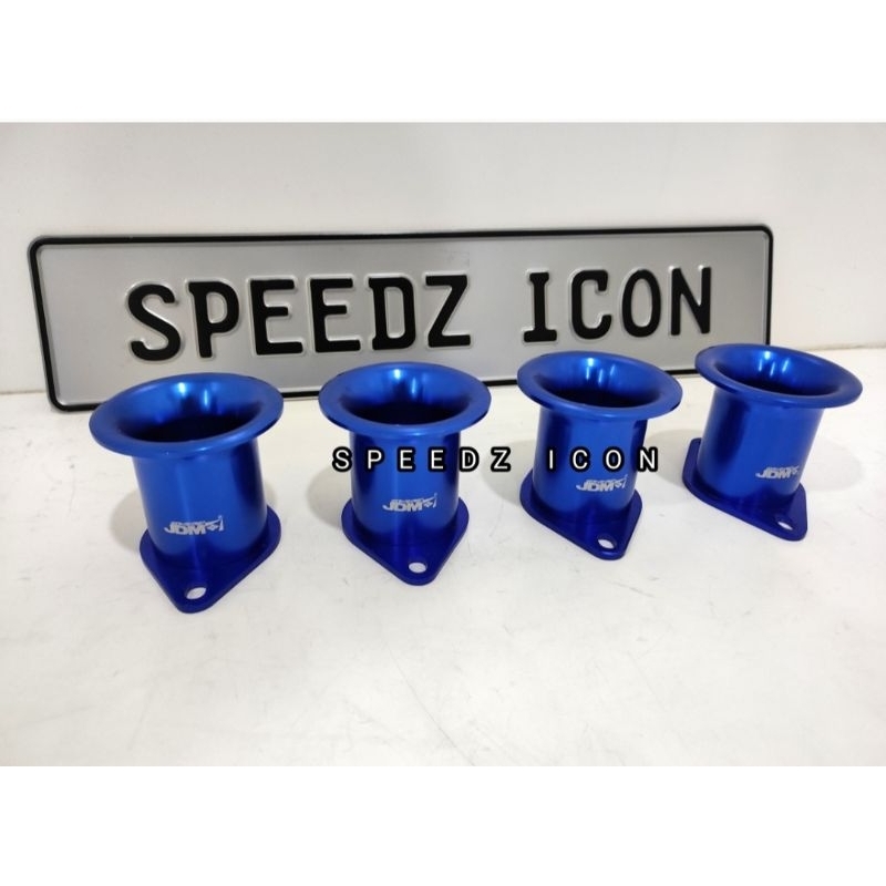 JDM Racing Toyota 4AGE 20V Black Silver Top 4 Throttle Trumpet Velocity ...