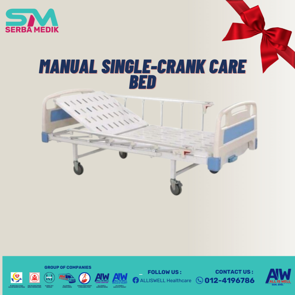 MANUAL DOUBLE CRANK HOSPITAL BED - KATIL HOSPITAL DUA FUNGSI BA-HRB-M21 ...