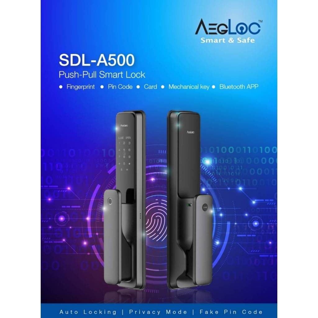 High Quality AEGLOC Digital Door Lock SDL-A500 Smart Door Lock Push ...