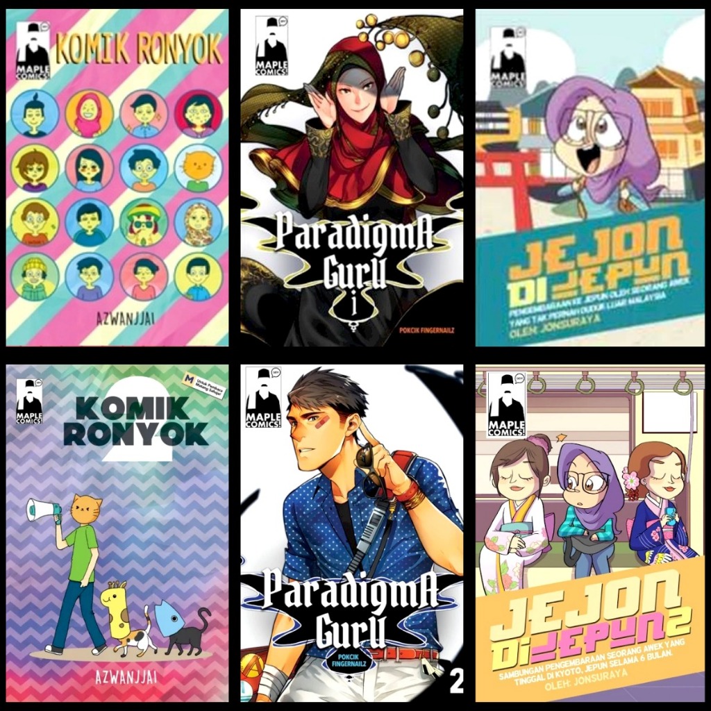 Koleksi Maple Comic Set - Komik Ronyok 1&2, Paradigma Guru 1&2, Jejon ...