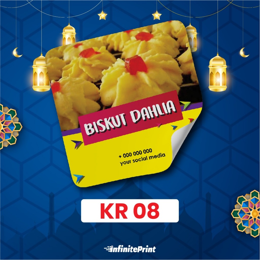 Kuih Raya Sticker Label Product - 3cm / 4cm / 5cm / 6cm / 7cm / 8cm ...