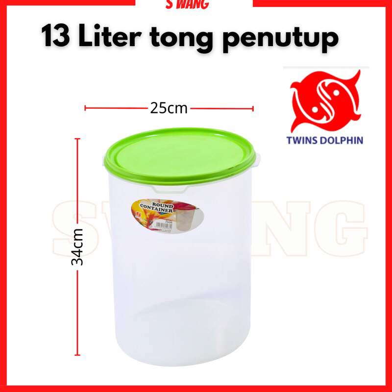 Twins Dolphin 13 Liter Airtight Container With Handle | Shopee Malaysia
