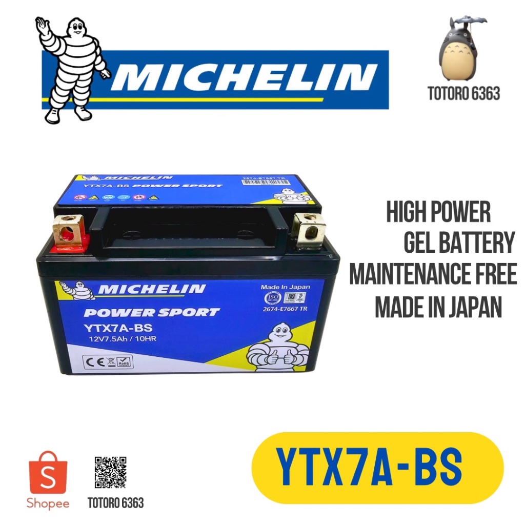 YTX7A -BS BATTERY MICHELIN JET VF3I185 JETZ125 SMSPORT ICON KARISMA ...