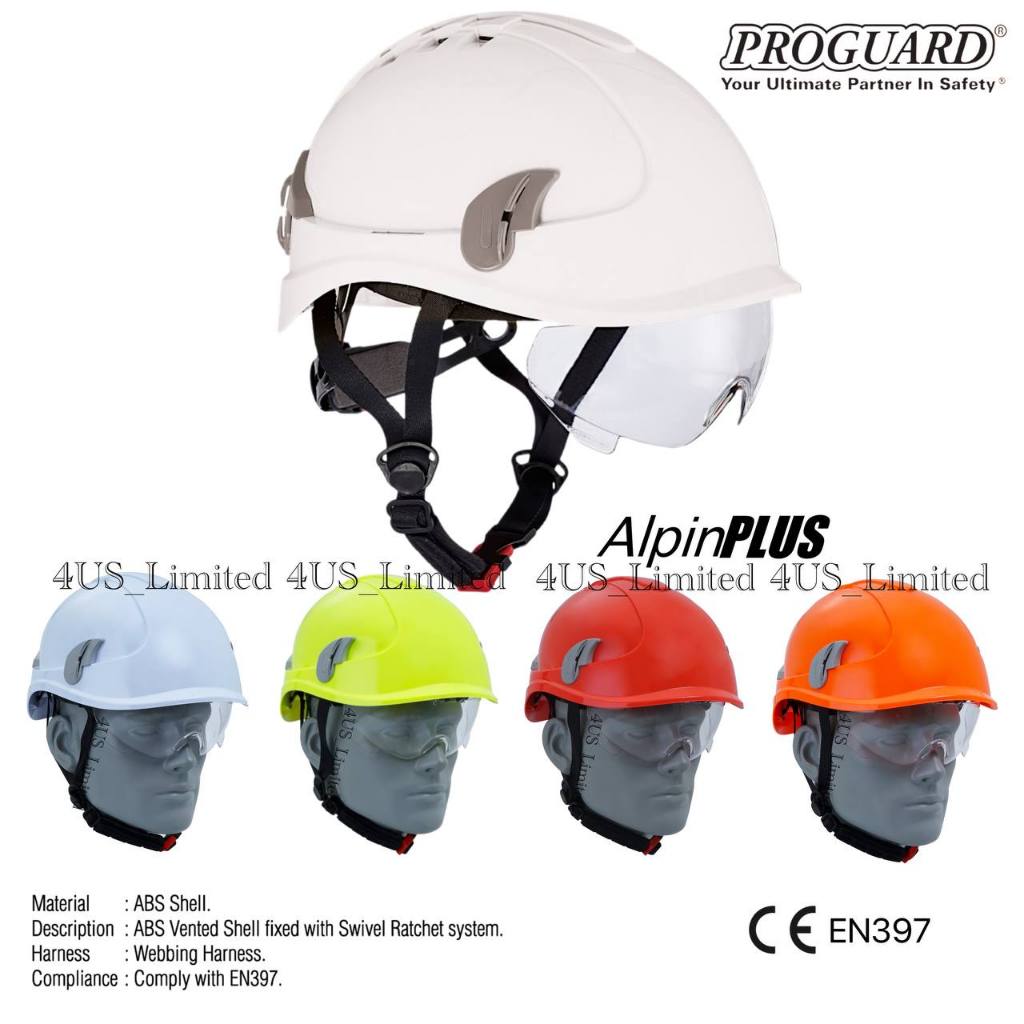 PROGUARD AlpinPLUS Lightweight Safety Helmet Fitted With Safety ...