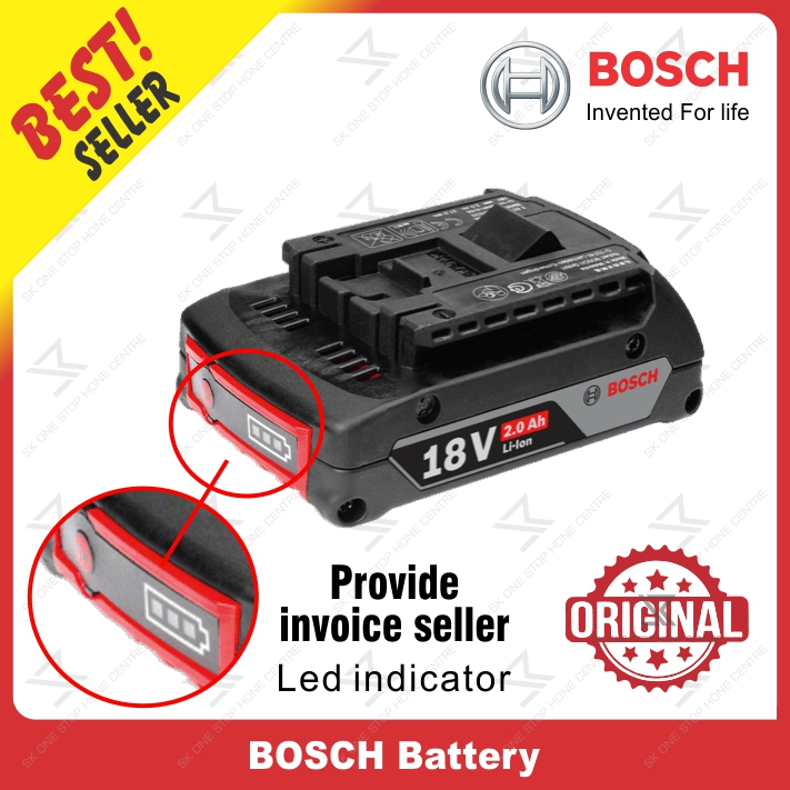 (Original) Bosch GBA 18V 1.5Ah / 2.0Ah /3.0Ah / 4.0Ah / 5.0Ah/0Ah Battery / Charger GAL 18-20 ...