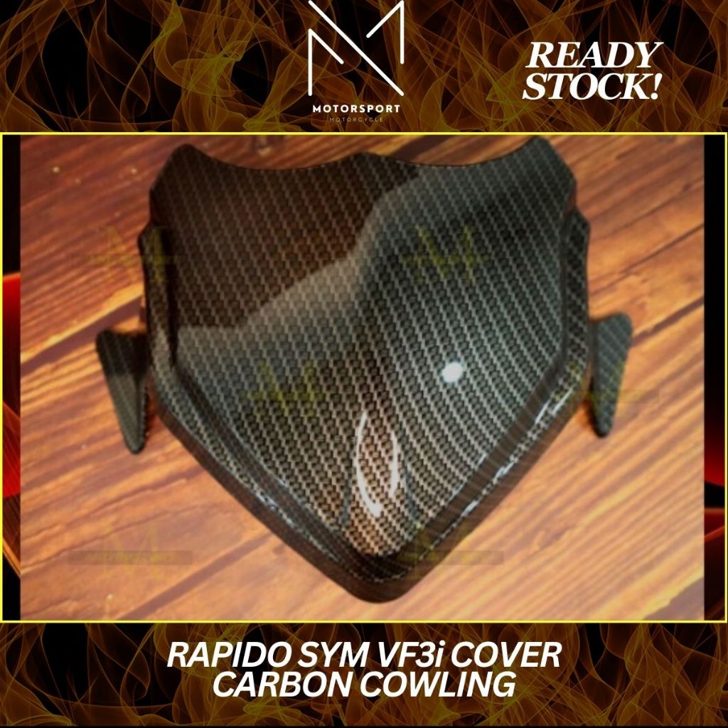 RAPIDO COVER - SYM VF3/VF3I COWLING VISOR [ CARBON ] | Shopee Malaysia