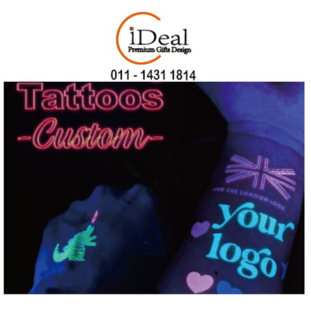 Custom Tattoo Sticker Printing Logo Dark Party Tattoos Custom Temporary ...