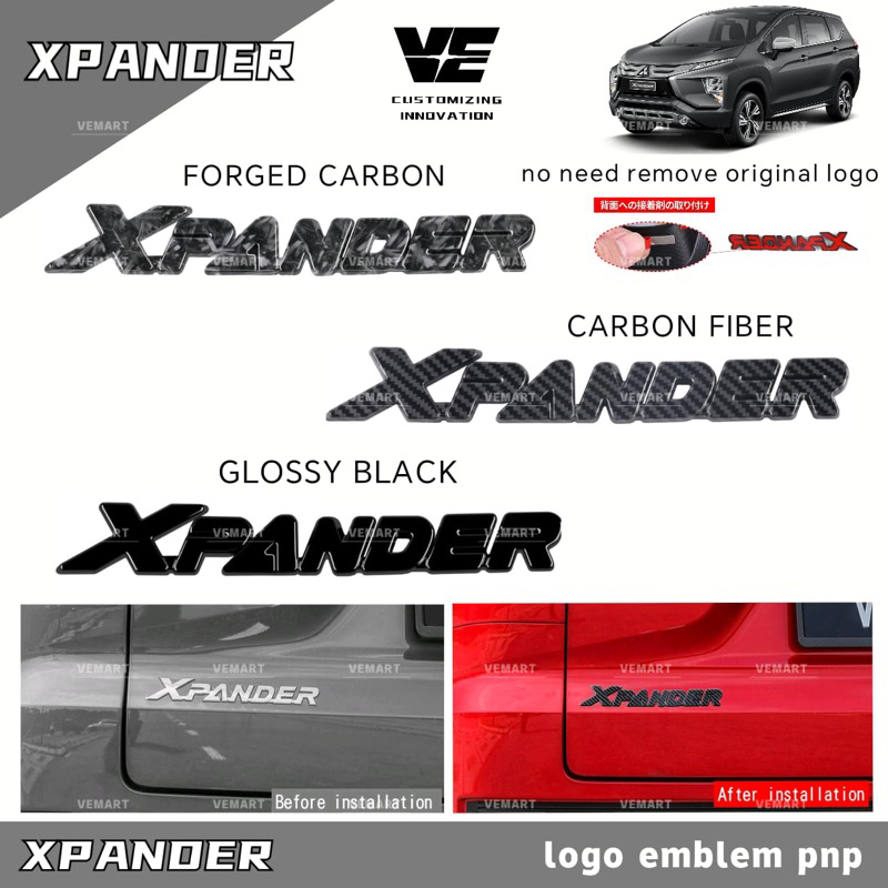 Vemart Mitsubishi xpander car logo emblem pnp accessories | Shopee Malaysia
